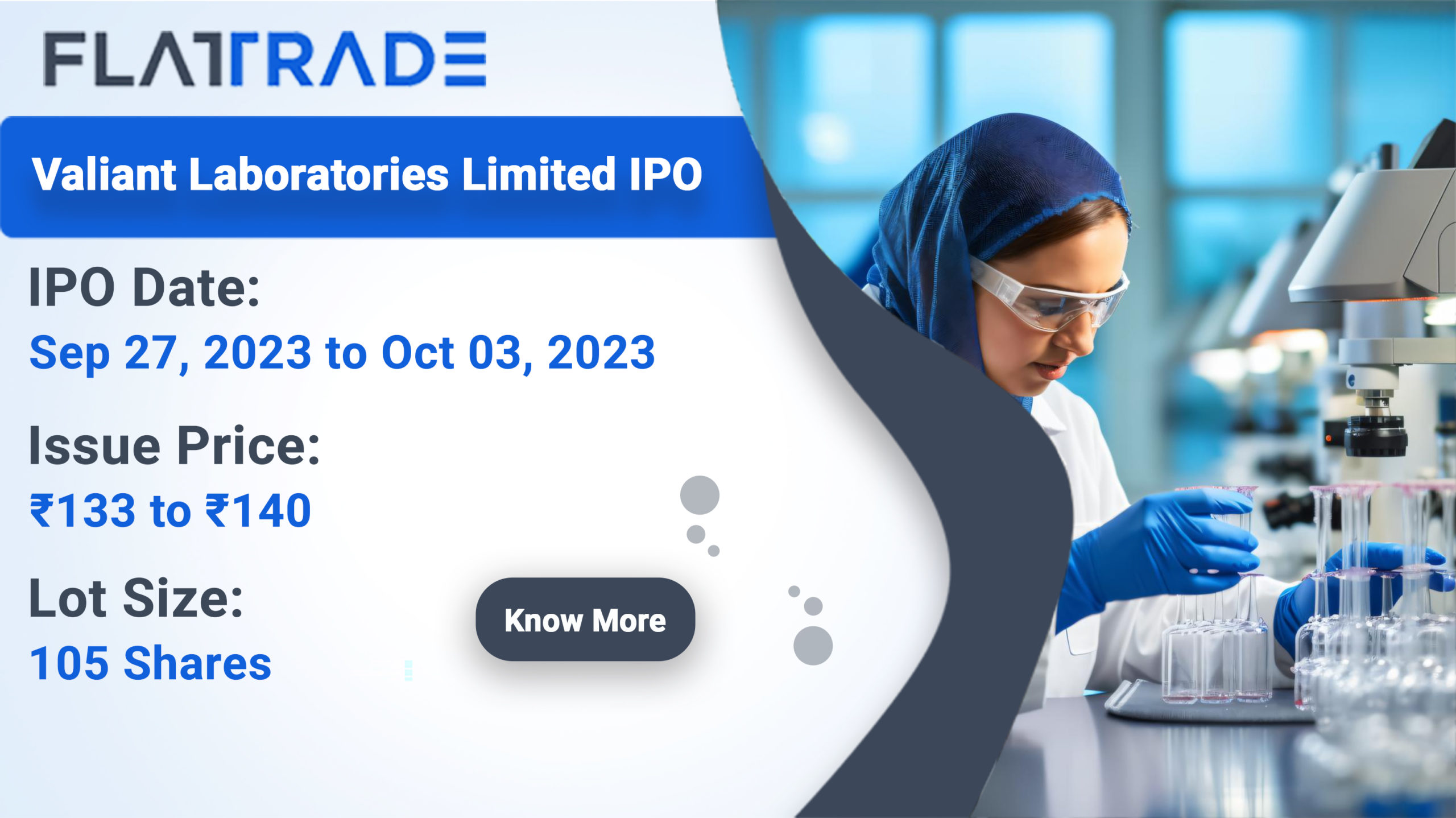 Valiant Laboratories Limited IPO Details - Flattrade Kosh