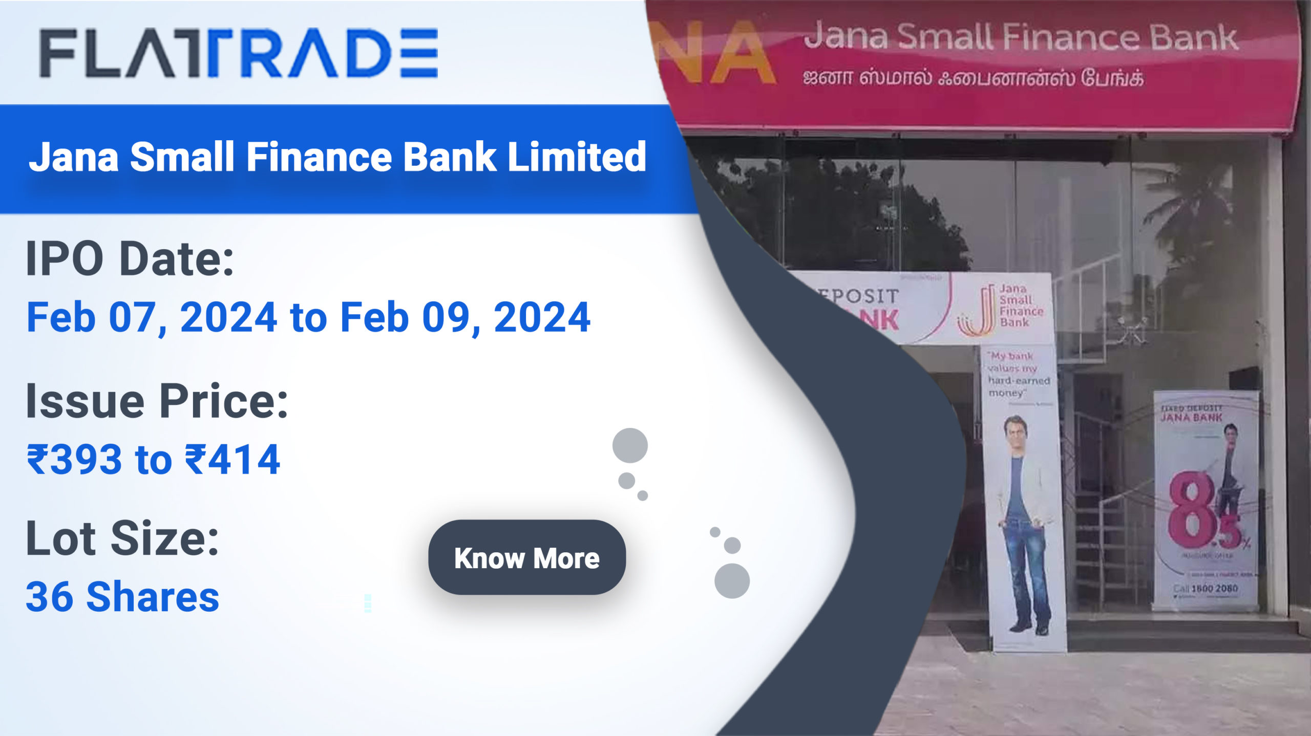 Jana Small Finance Bank IPO - Flattrade Kosh