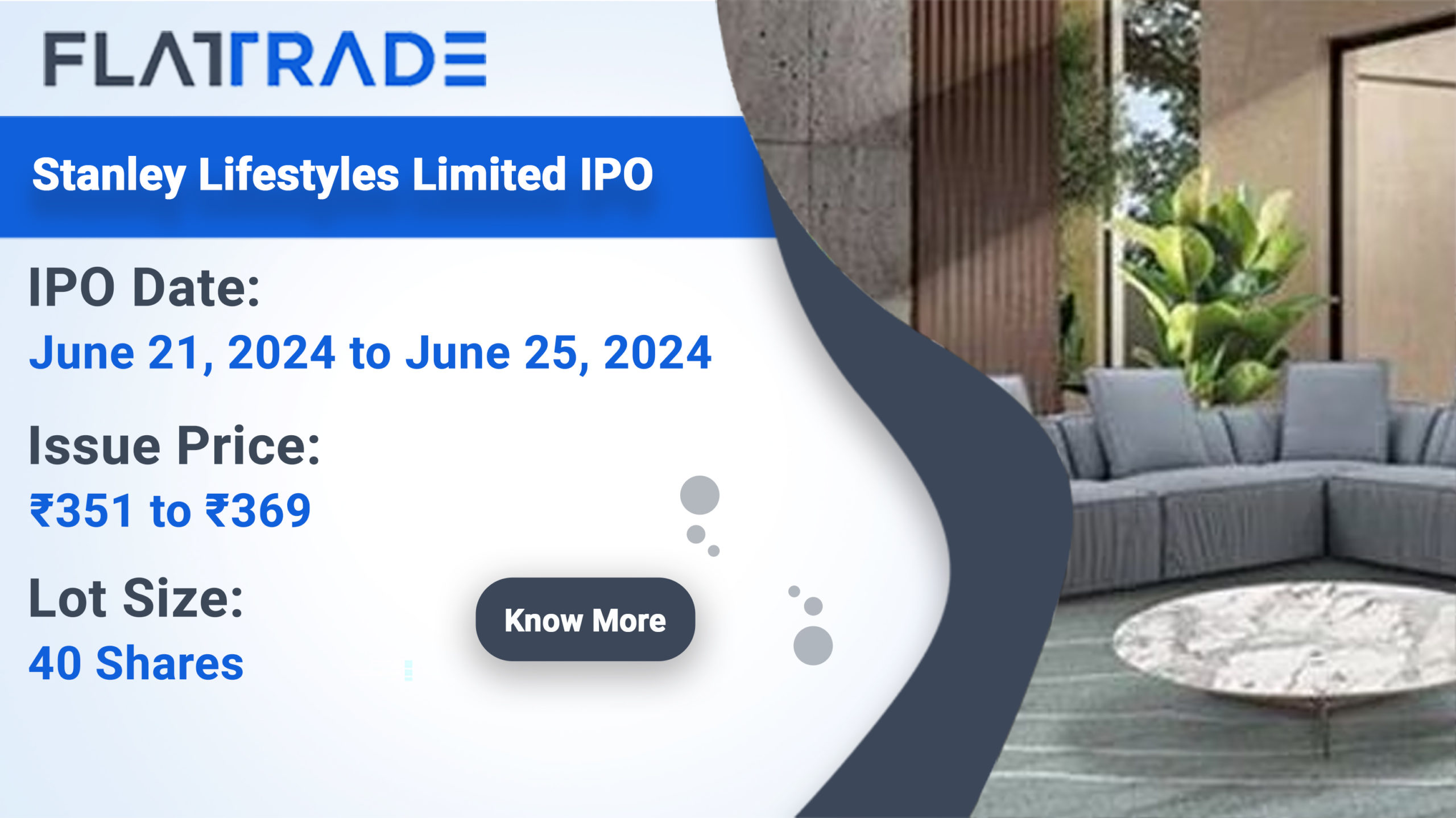 Stanley Lifestyles IPO - Flattrade Kosh